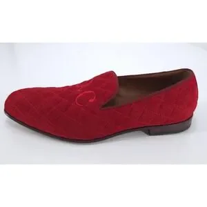 Mark Chris | Shoes | Mark Chris Red Velvet Loafers Mens 44 Italy Vero ...